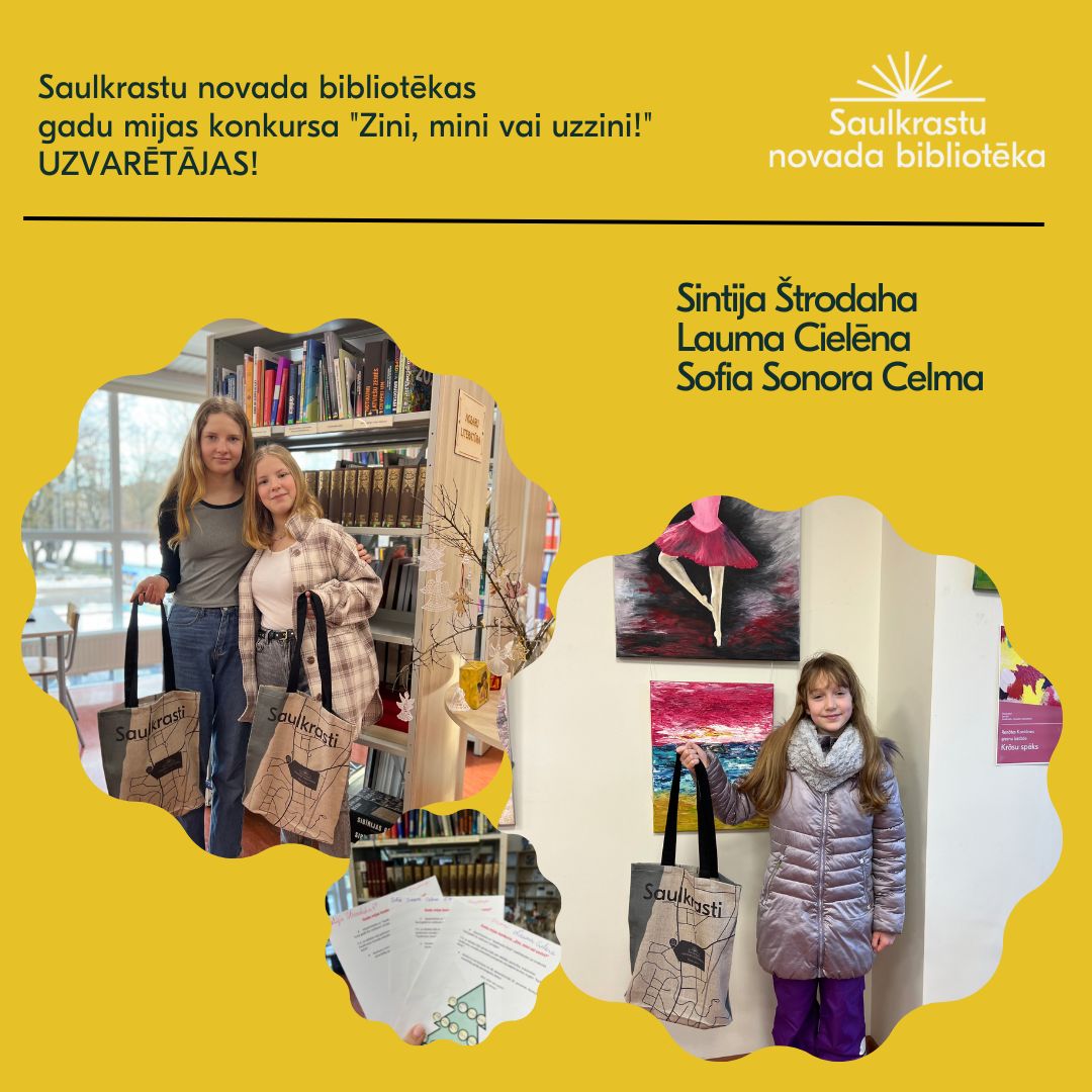 Viktorīnas ,,Zini, mini vai uzzini!’’ uzvērātāji - Saulkrastu novada ...